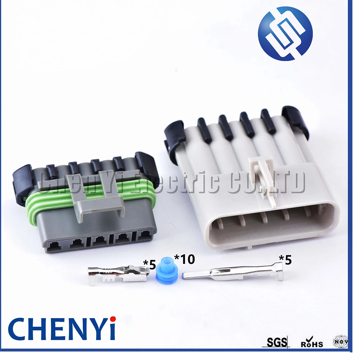 Plugue Cinzento Automotivo Do Conector Da Tomada De Fiação Masculina Ou ...