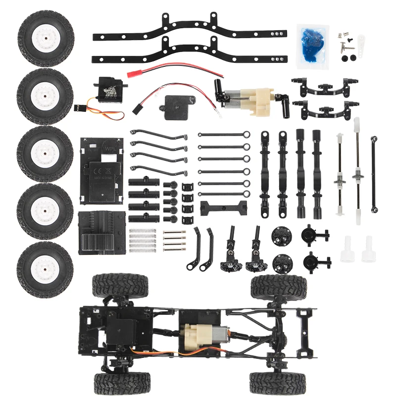 Rc Car Body Frame Chassis Diy Kit Upgrade Assembly Spare Parts For Wpl ...