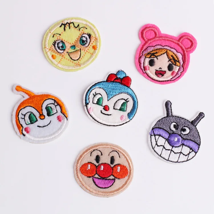 Iron on Cartoon Doll Patches for Clothing Stripes Embroidered Patches ...
