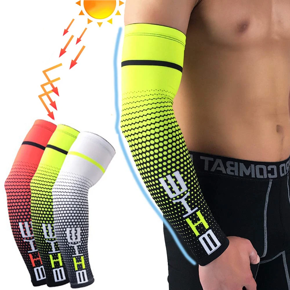 Compression bras,manchons de bras en soie glacée unisexe,1 paire de ...