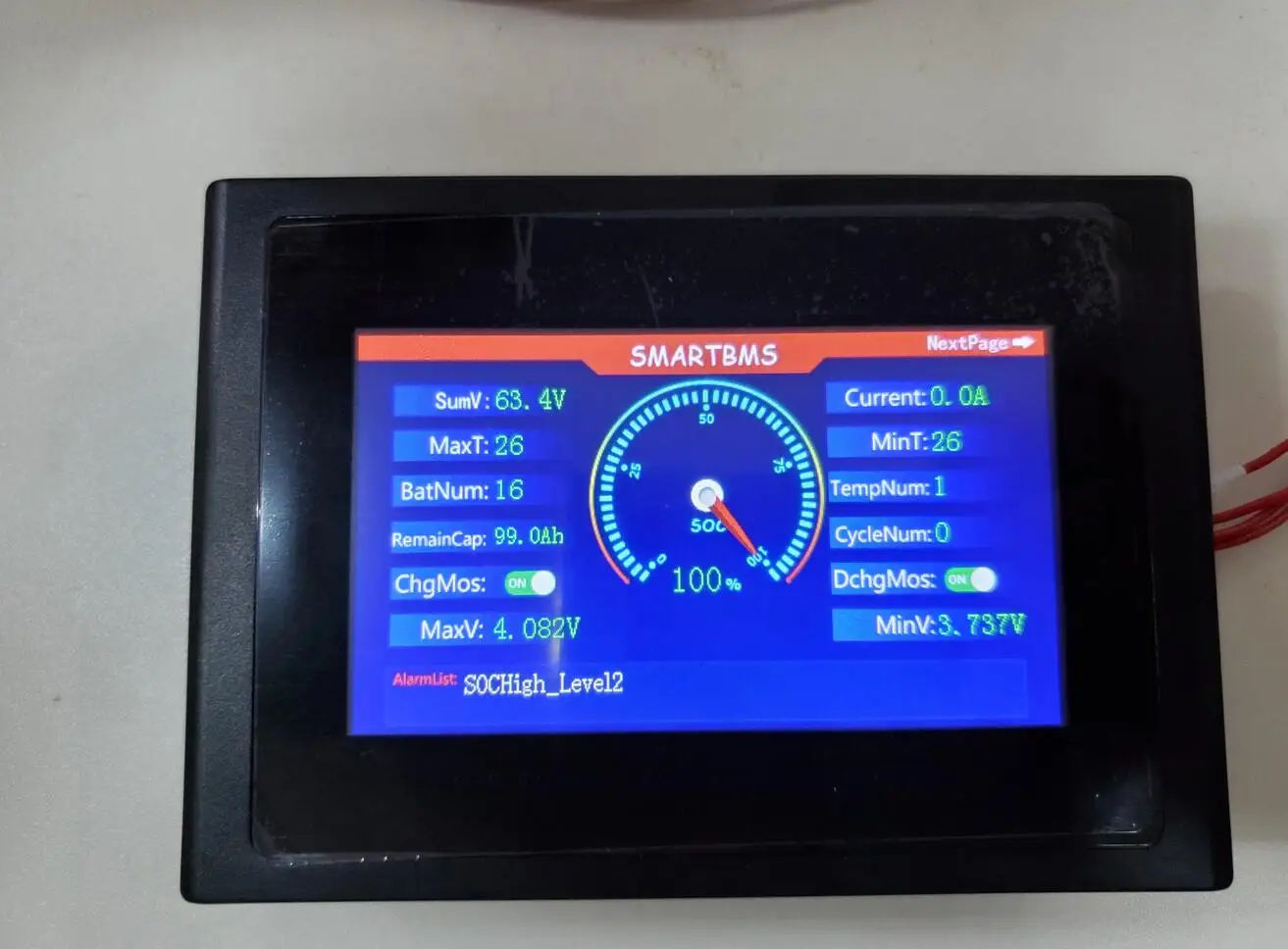 Daly Smart BMS Accessory Accessories Touch Control Screen LCD Display ...