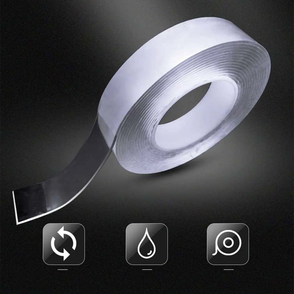 Transparent-Silicone-Double-Sided-Tape-Sticker-For-Car-High-Strength ...