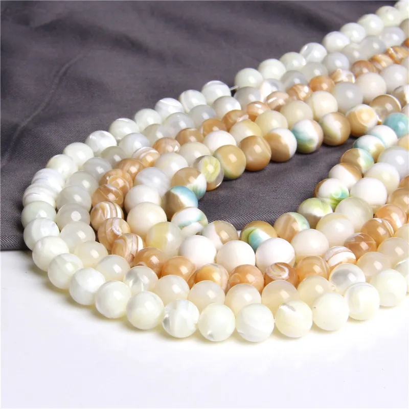 15.5" Natural Trochidae Shell Beads Wholesale Polished 8 mm 10 mm 12 mm ...