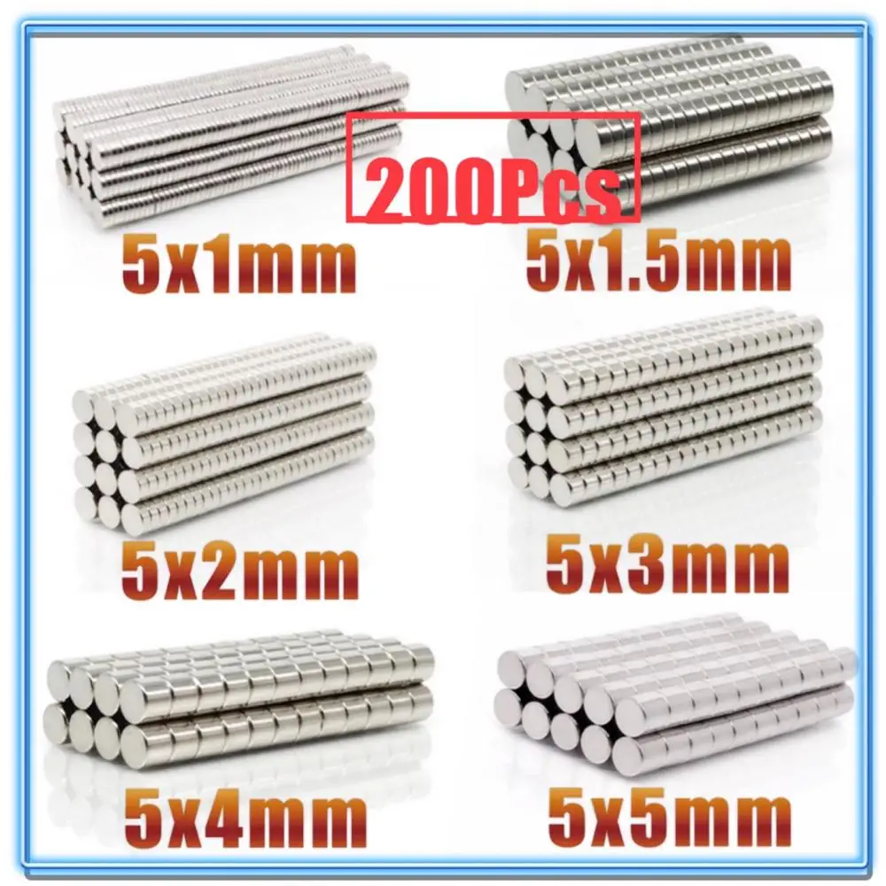 200Pcs-Mini-Small-N35-Round-Magnet-5x1-5x1-5-5x2-5x3-5x4-5x5-mm ...