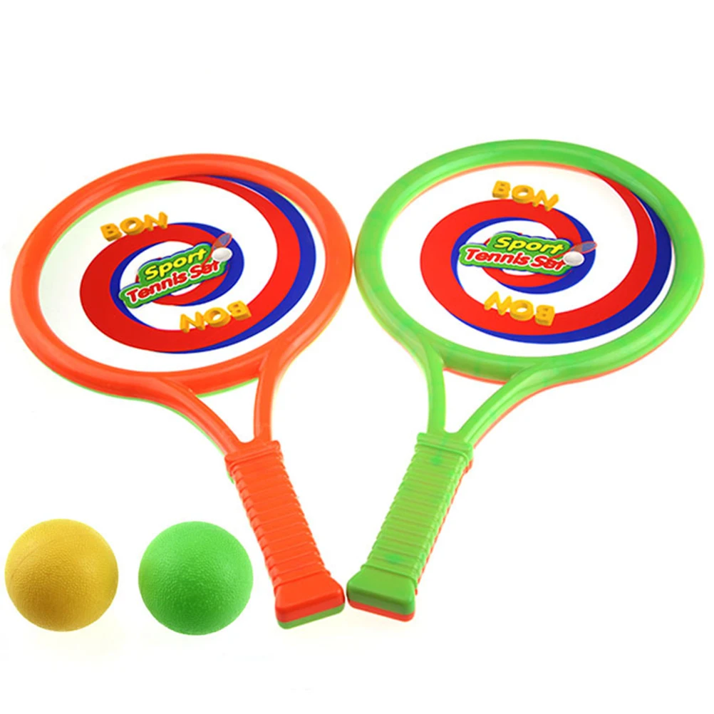 2 Set Small Plastic Tennis Racket Toy Cartoon Style Racquet Funny ...