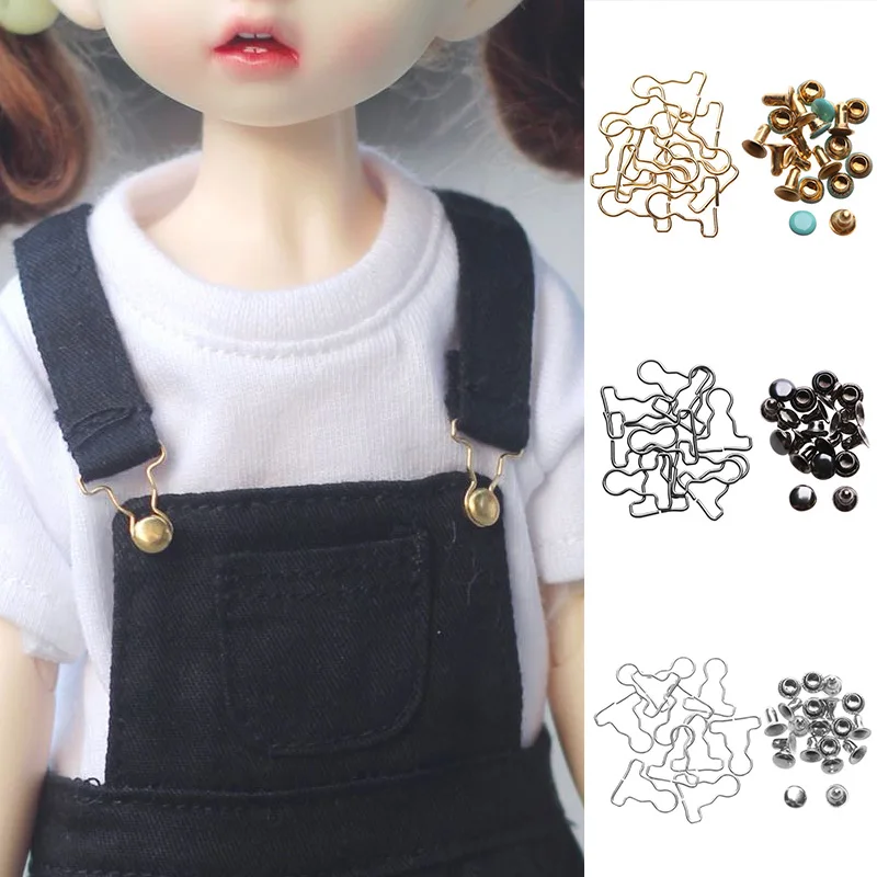 10sets-Suspenders-Buckle-For-Doll-s-Overalls-Fastener-Rivets-Brace ...