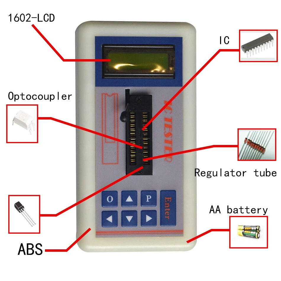 Upgrade Professional Integrated Circuit IC Tester Transistor Tester ...