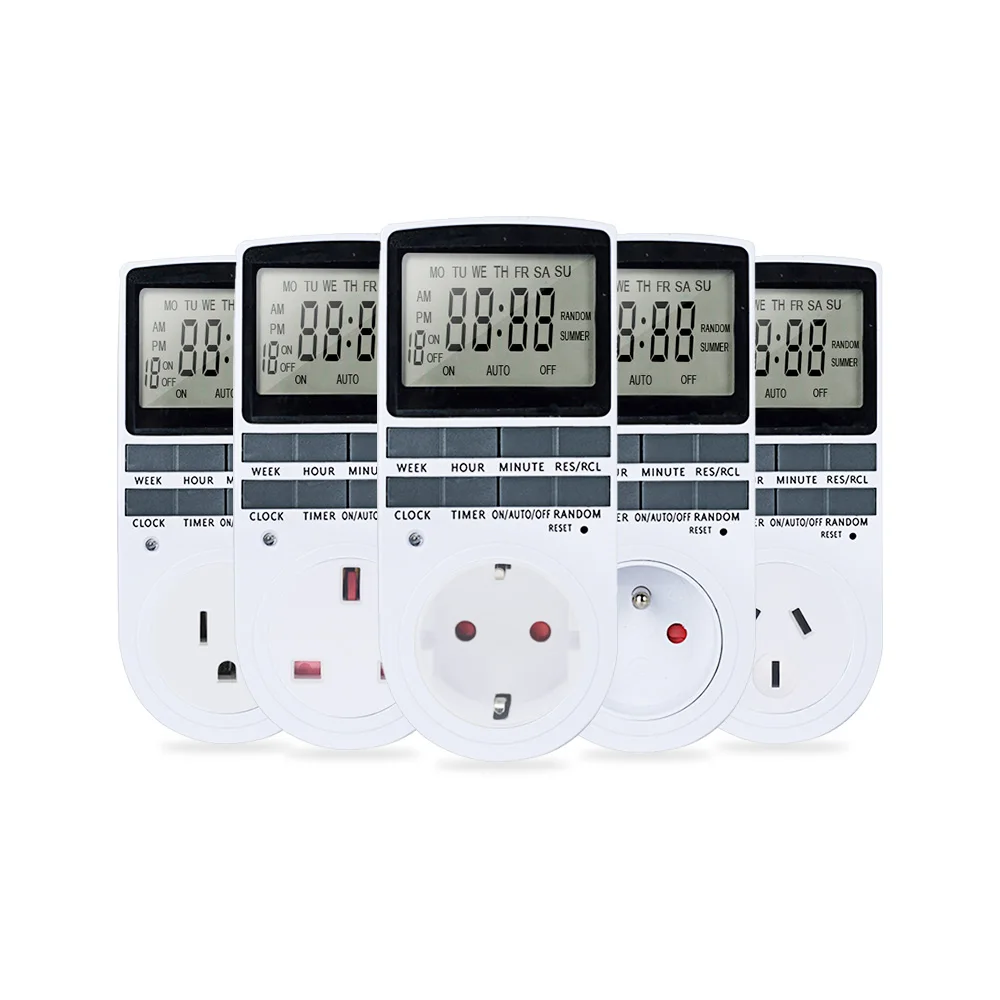 Digital Timer Switch 220v Weekly Programmable Timer Socket Outlets ...
