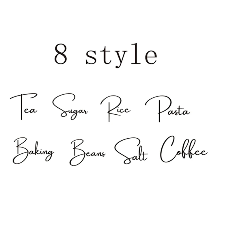 8Pcs-Kitchen-Organization-Canister-Jar-Labels-Sticker-Decal-Tea-Coffee ...
