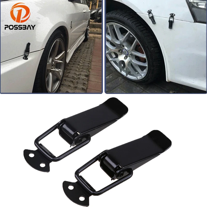 Possbay Car Truck Accessories Black Universal Security Hook Lock Clip ...