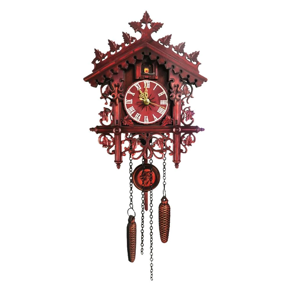 Cuckoo Clock Living Room Wall Clock Black Forest Wooden Hand Carved ...
