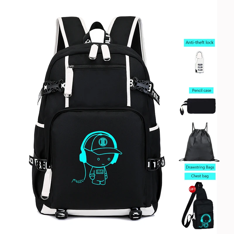 New Backpack Boys Laptop Bagpack Men Casual Waterproof Travel Children ...