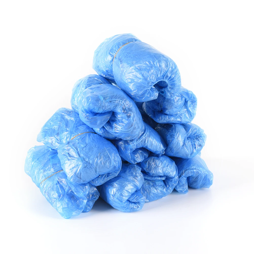 Chaussures,100 Pcs-pack en plastique jetable protecteur de sol ...