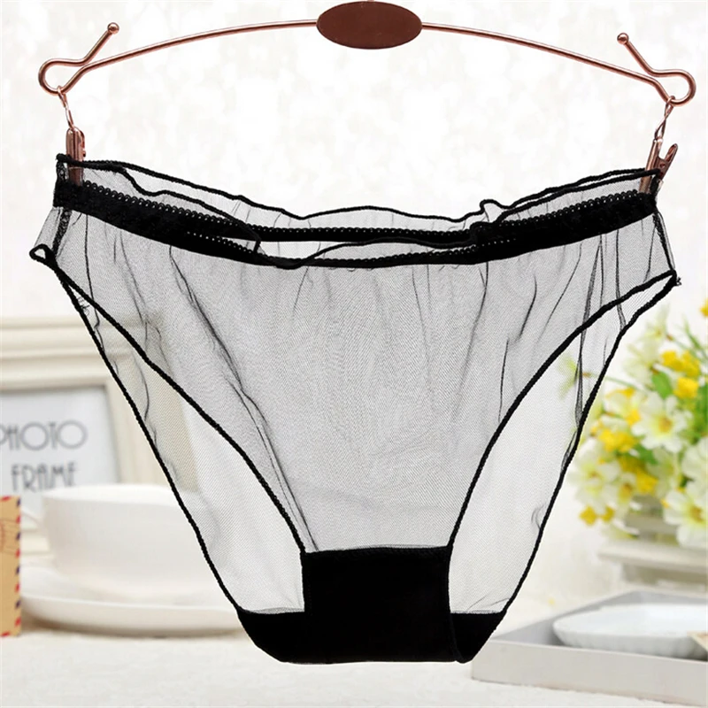 Fashion Attractive Sex Appeal Woman Transparent Panties Candy Color Low ...