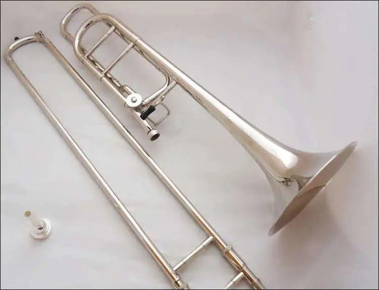 Newest Beautiful Bb/f Tune Bach Tenor Trombone Nickel plated musical ...