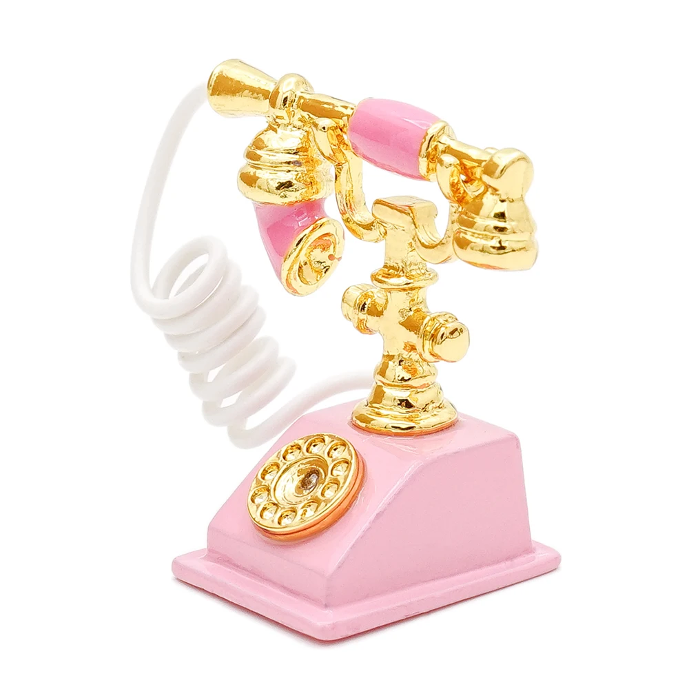 Toys & Games Toys Dolls Miniature Rotary Dial Telephone Mini Retro ...