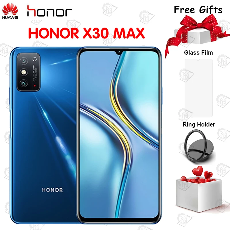 New Original Honor X30 Max 5g Mobile Phone 7.09 Inch 8g+128g Mtk Dimensity900 Android 11 64mp ...