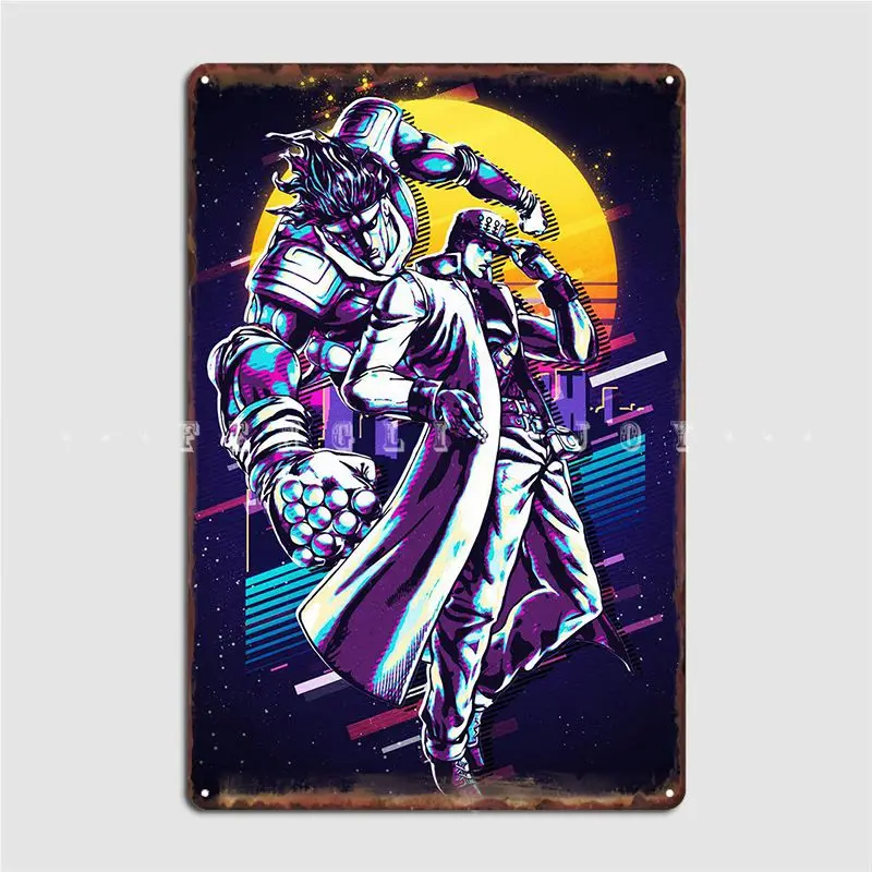 Jojo Jotaro Kujo Part Metal Sign Plaques Design Wall Pub Party Tin Sign ...