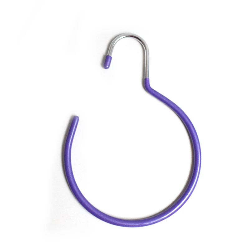 CINTRE,C--Nouveau cintre rond en acier inoxydable, crochet polyvalent ...