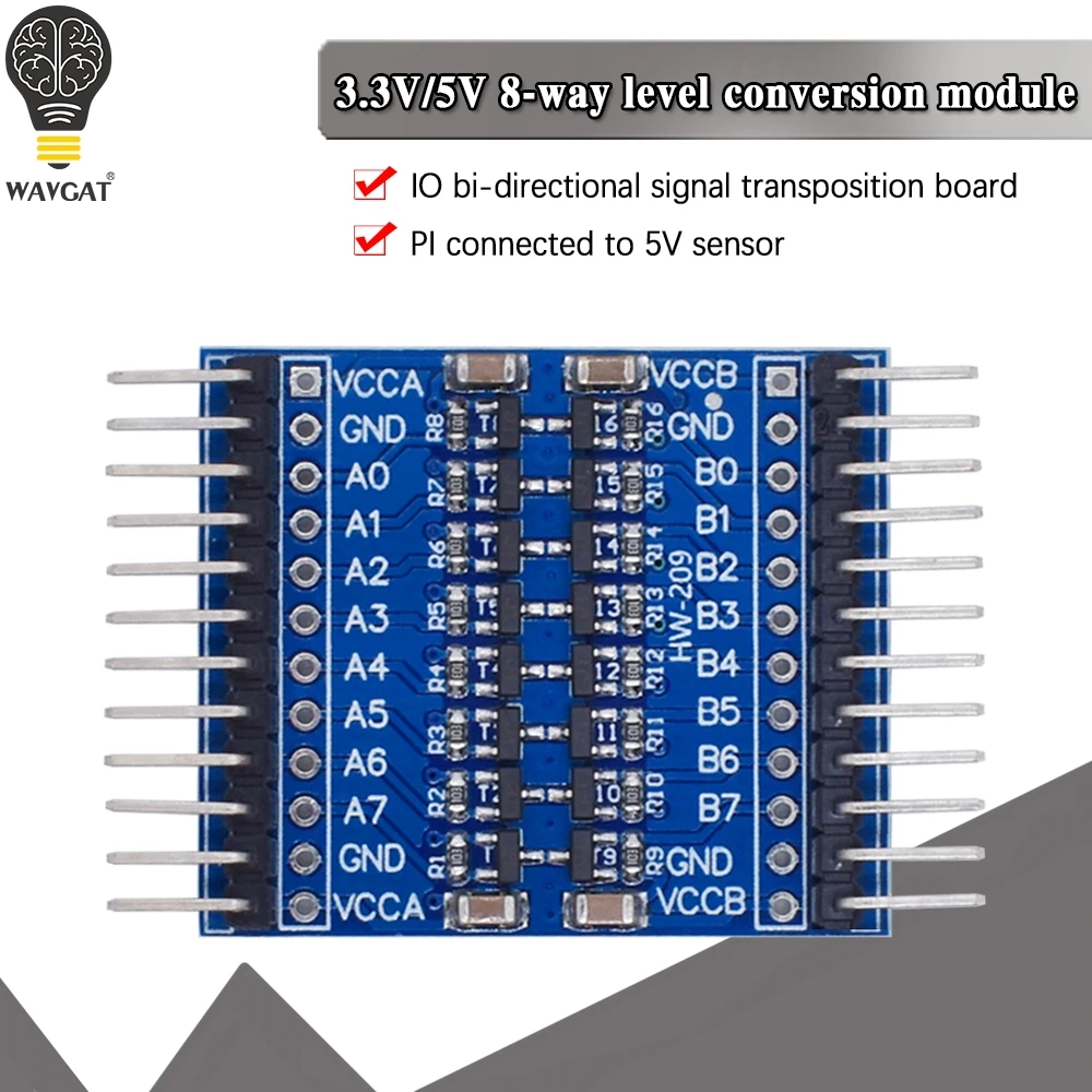 8 channel level conversion module two-way conversion between 3.3V and ...