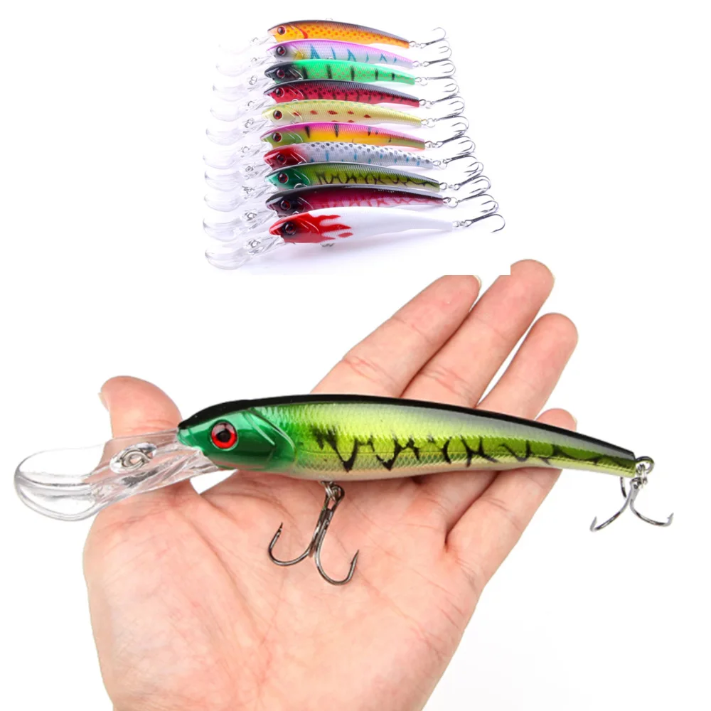 1pc 16.5cm 29g Deep Walleye Fishing Lure Minnow Wobbler Bandit Bass Trolling Artificial Hard ...