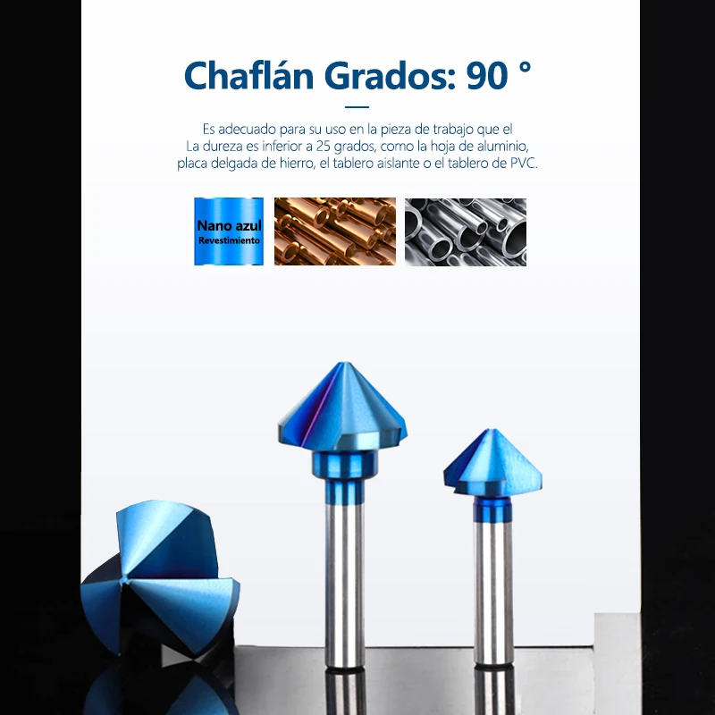 Foret-meche,XCAN fraise à fraisage à 3 cannelures 90 degrés,foret à ...