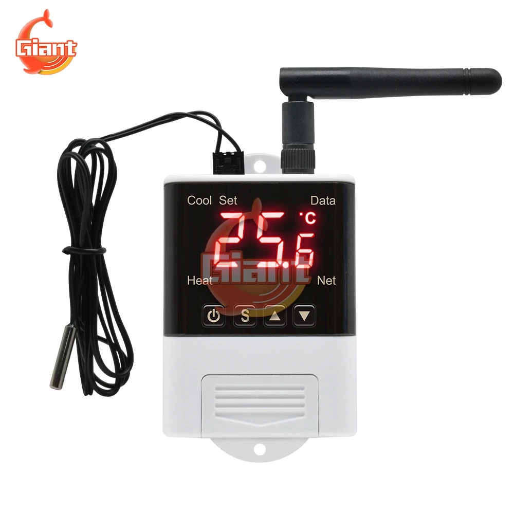 Dtc1201 Ac 110v 220v Thermostat Ntc Sensor Digital Display Wifi ...