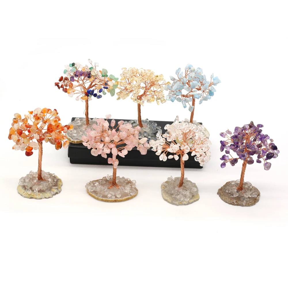 Natural-Crystal-Amethyst-Rose-Quartz-Tree-of-Life-Reiki-Healing-Rock ...
