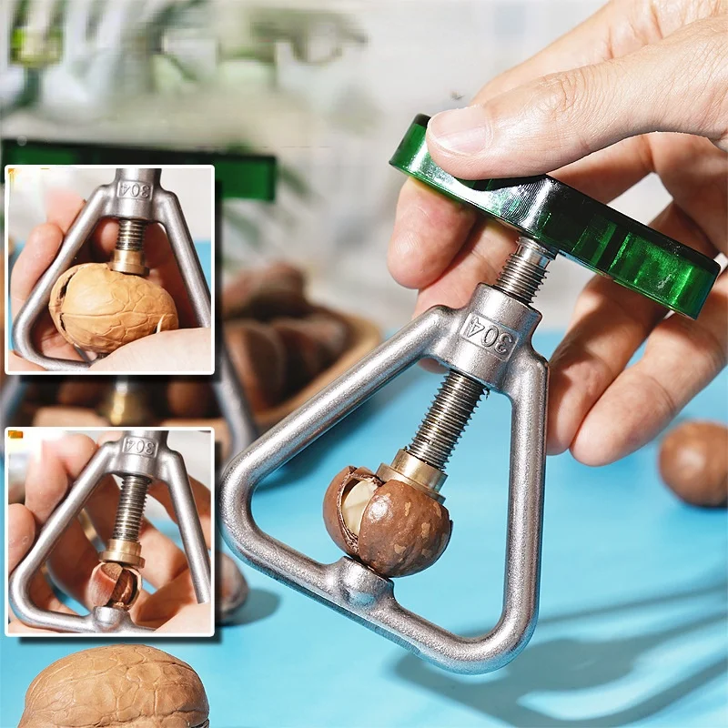 Manual Nut Opener Machine Walnut Sheller Tool Stainless Steel Macadamia ...