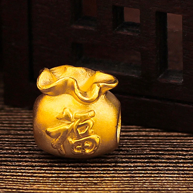 Pure-24K-999-Gold-Women-Men-Lucky-Fu-Bag-Bead-Pendant-0-9-1g-11x10x4 ...