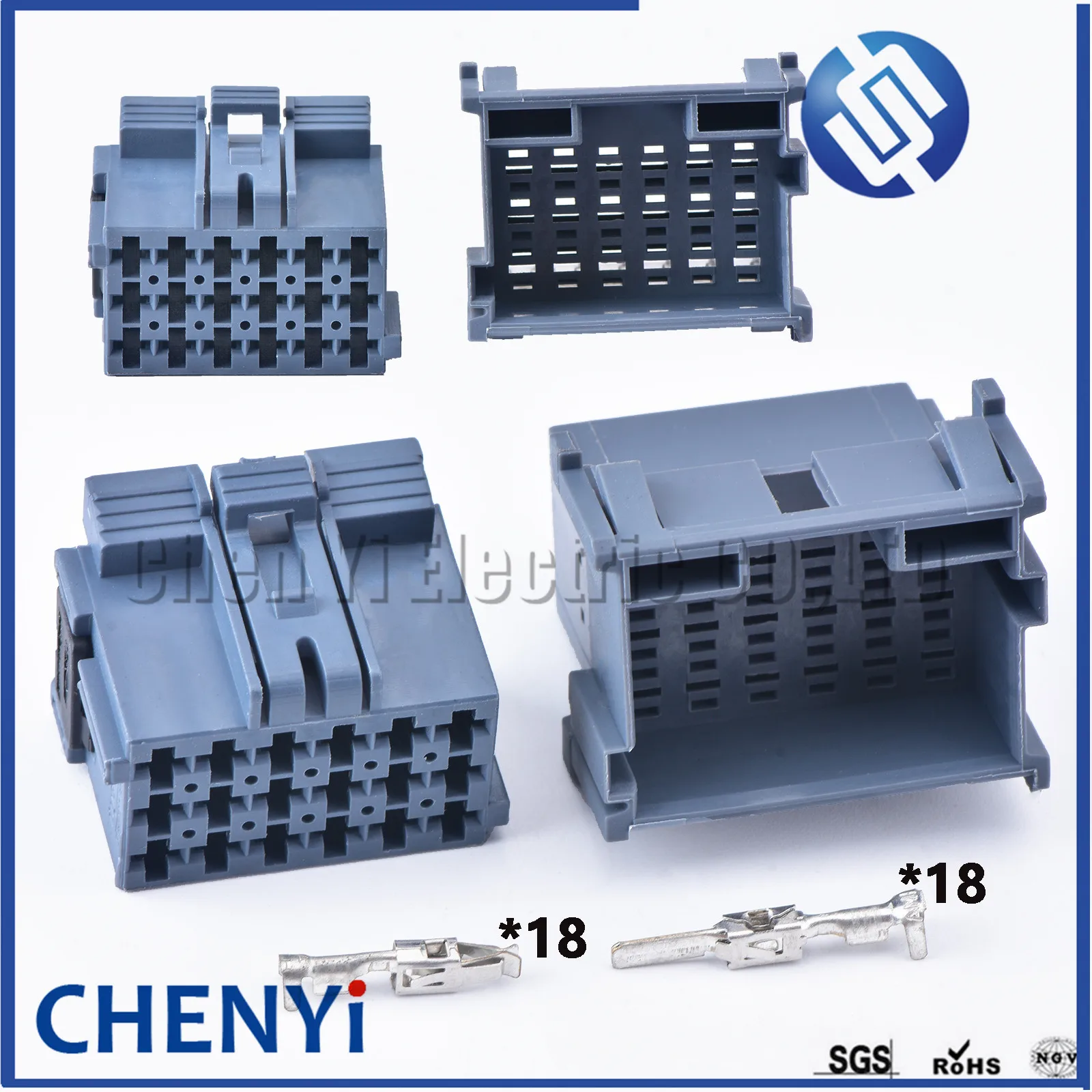 1-set-TE-tyco-18-Pin-Car-grey-Connector-Male-Female-Quick-Connector-Car ...