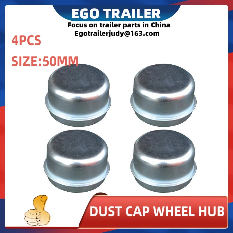 EgoTrailer 4pcs Replacement 50mm Metal Dust Cap Wheel Hub Trailer ...