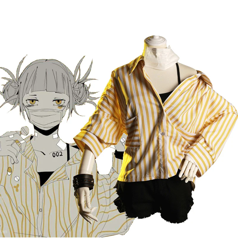 My Hero Academia Cosplay Himiko Toga Shirt Shorts Costume Boku No Hero ...