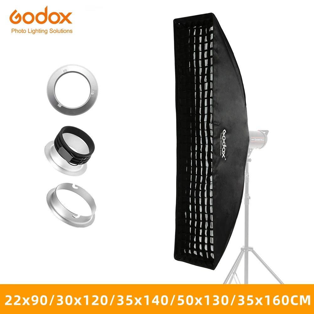 Godox 22x90cm 30x120cm 35x160cm Rectangle Strip Honeycomb Grid Softbox ...