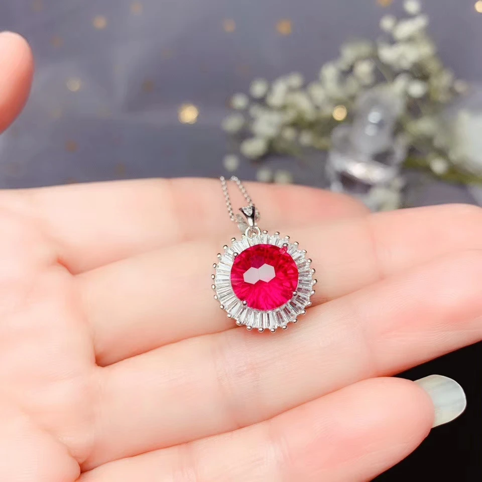 QTT Red CZ Jewelry Sets Square Zircon Necklace Chain With