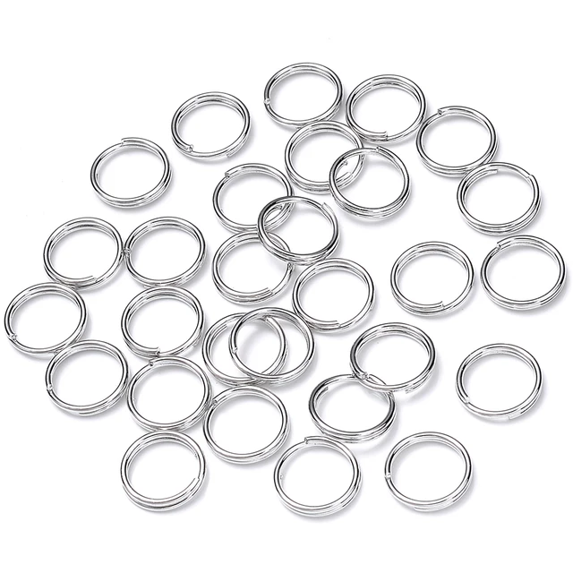 50-200pcs Double Loops Open Jump Rings Gold Silver Plated Metal Split Rings Connectors for ...