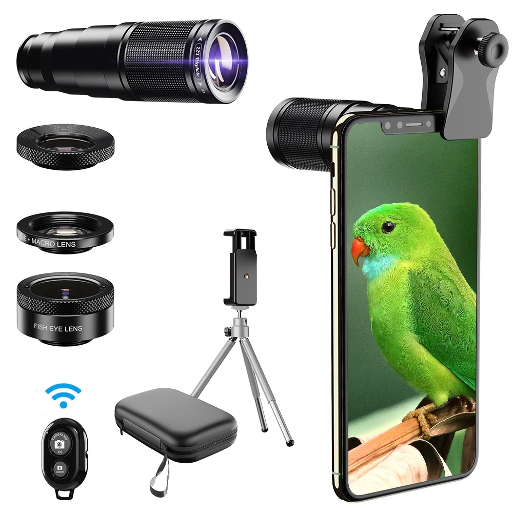 APEXEL-2020-NEW-HD-Phone-Camera-Lens-Kit-4in1-Telephoto-Zoom-Monocular ...
