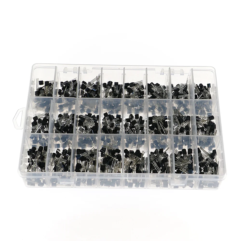 840pcs/box 24values To-92 Transistor Assortment Kit Bc327 Bc337 Bc547 2n2222 3904 3906 C945 ...