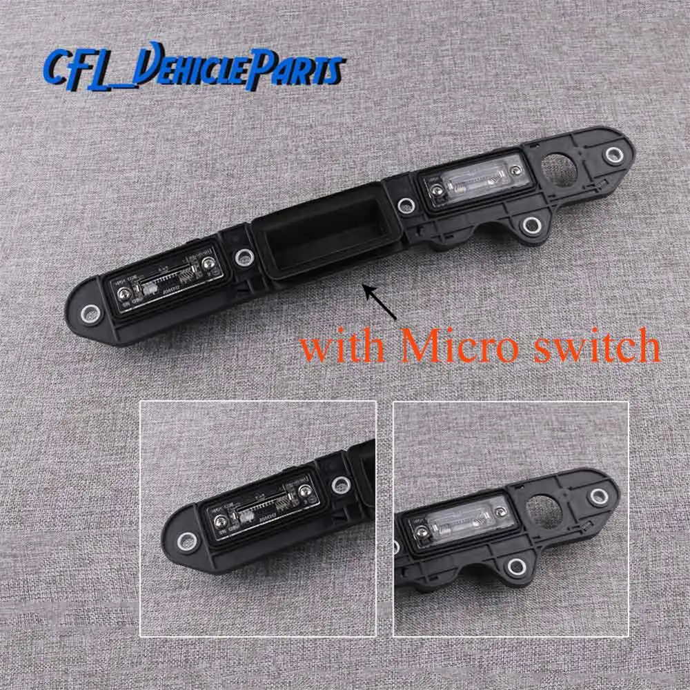 Rear Trunk Lid Tailgate Shake Handle Bar License Light Plate w/ Micro ...