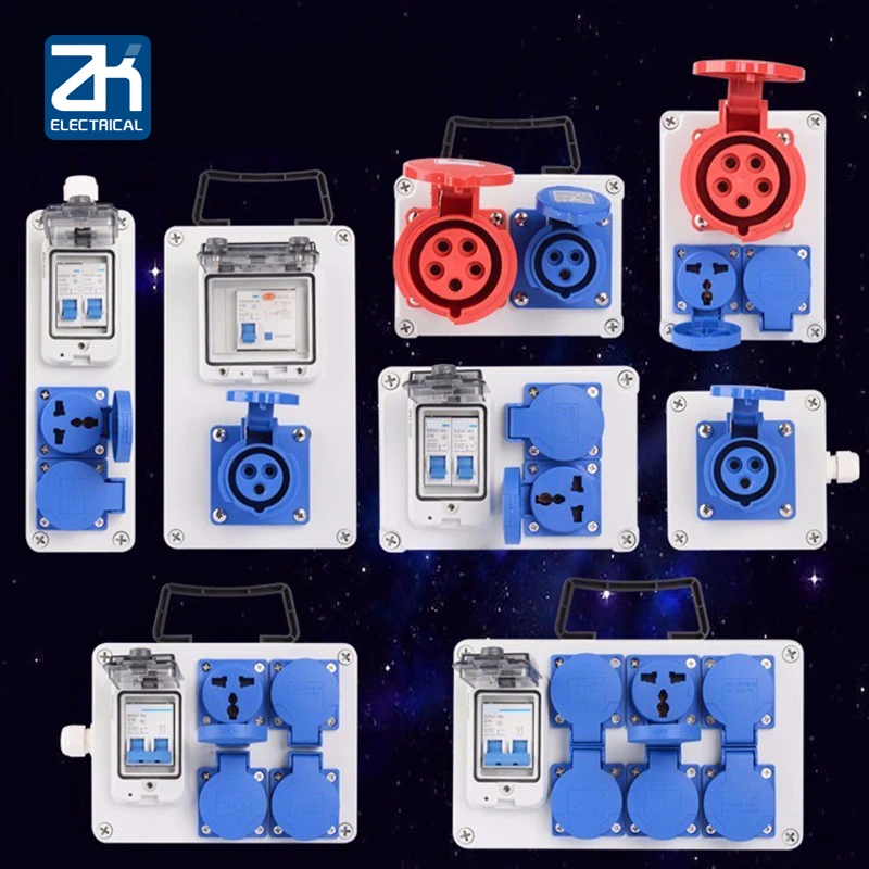 Industry Socket Distribution Box Portable Plastic Group Combine 16a 63a ...