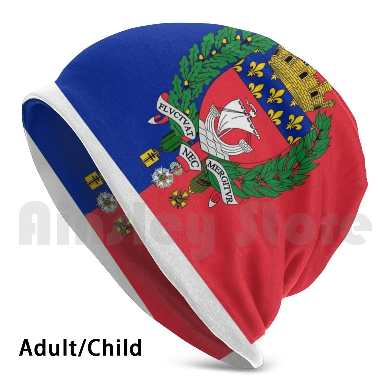 Flag-Of-Paris-Beanies-Knit-Hat-Hip-Hop-Paris-Flag-Flag-Of-Paris-Blue ...