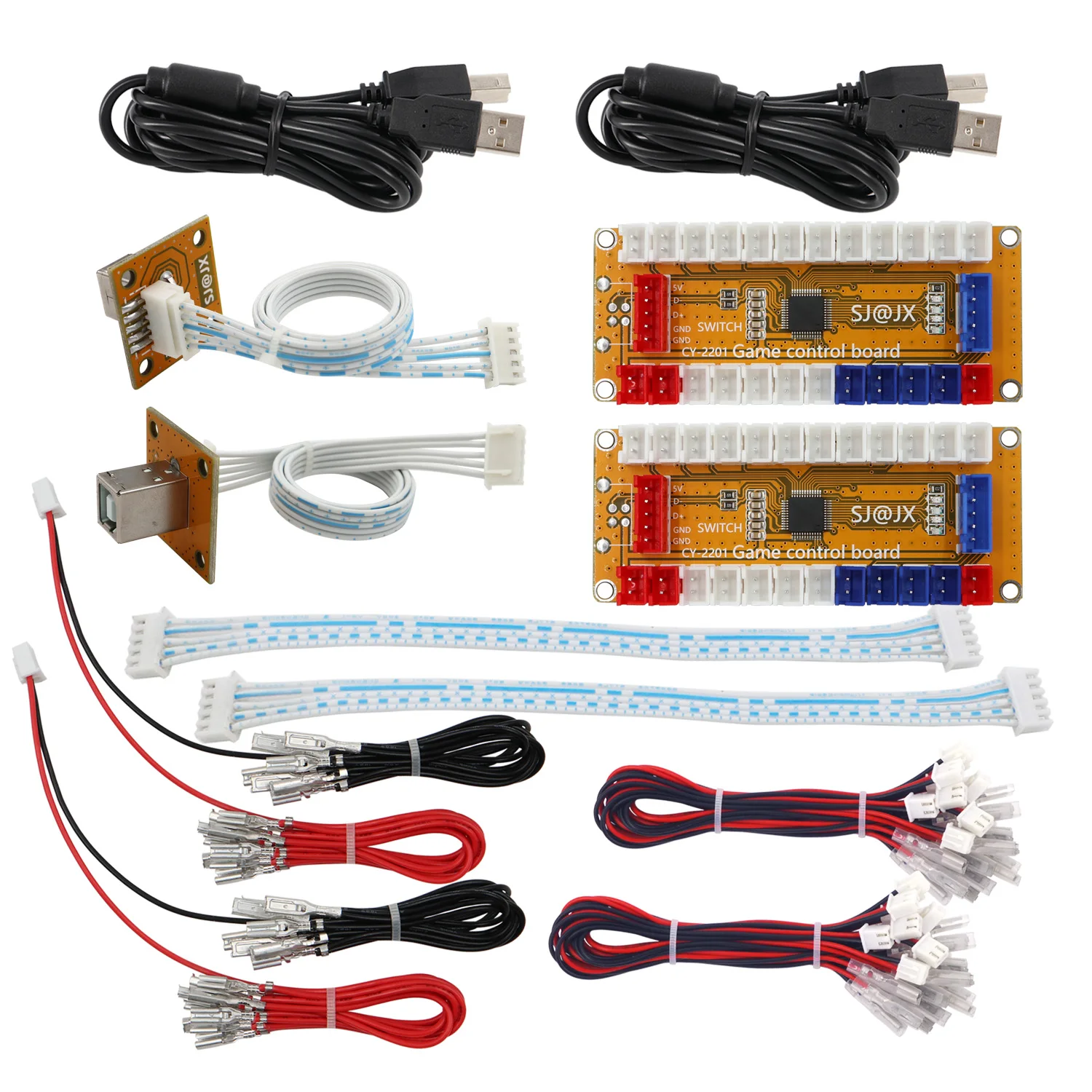 2 players USB arcade controller 5 in 1 Encoder for PC game, joystick ...