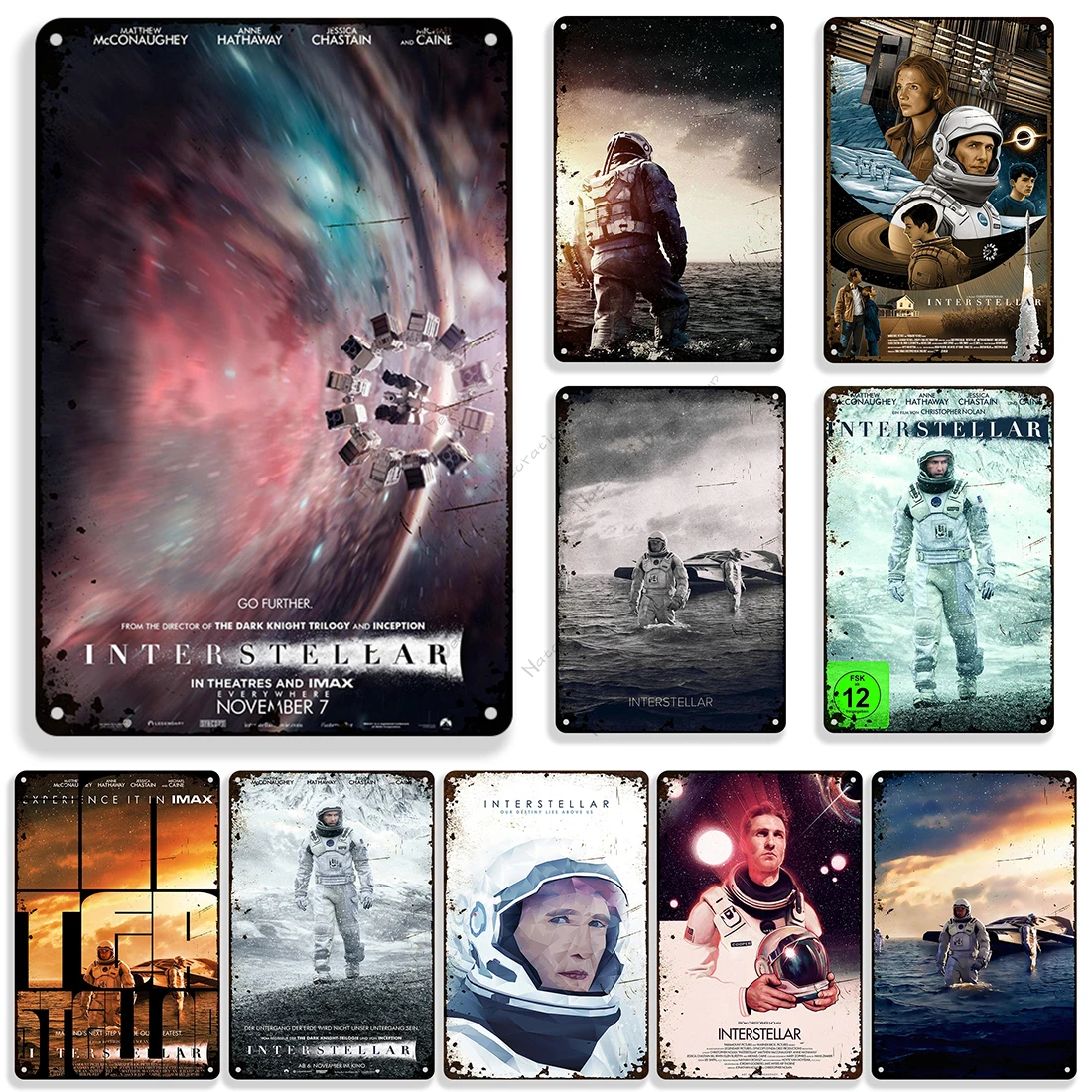 Movie Interstellar Metal Poster Vintage Metal Tin Sign Retro Metal ...