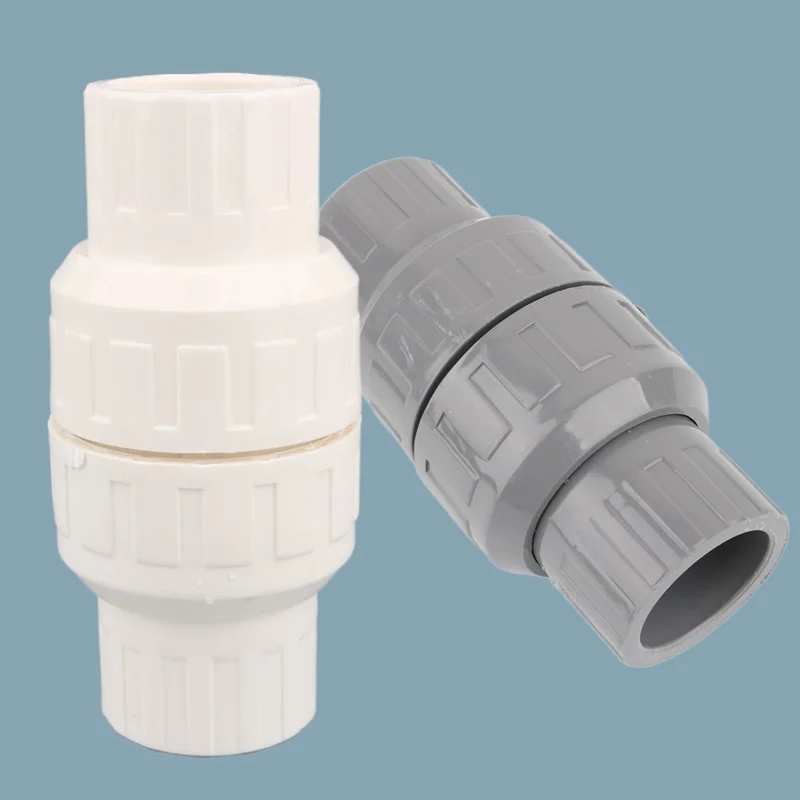 1pc 20/25/32/40/50mm PVC Check Valve Water Pipe One Way No-Return Valve ...