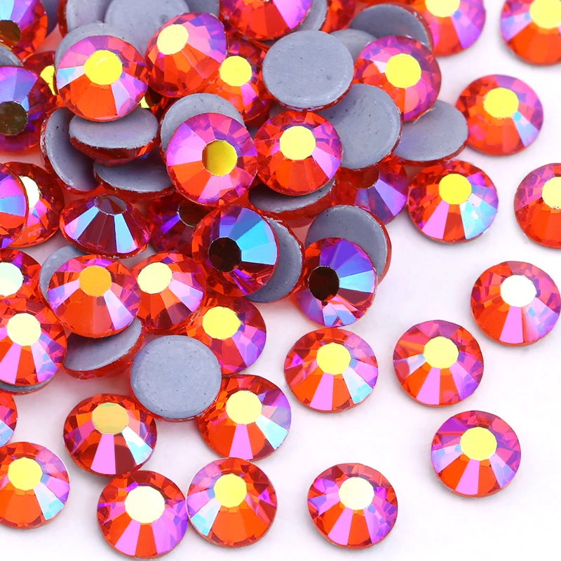 AAA Quality Hyacinth AB Crystals Glass Hot Fix Rhinestones For Clothing ...