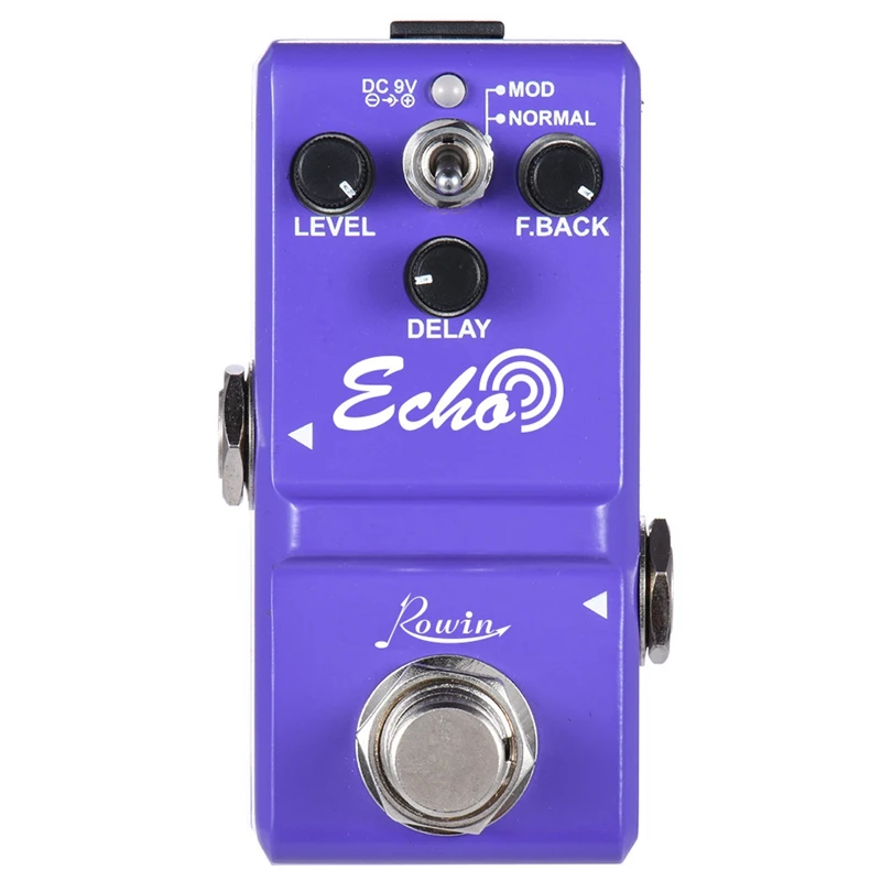 Rowin Effect Guitar Pedal Delay Echo True Bypass Pedal With Aluminium-Alloy Classic Body For ...