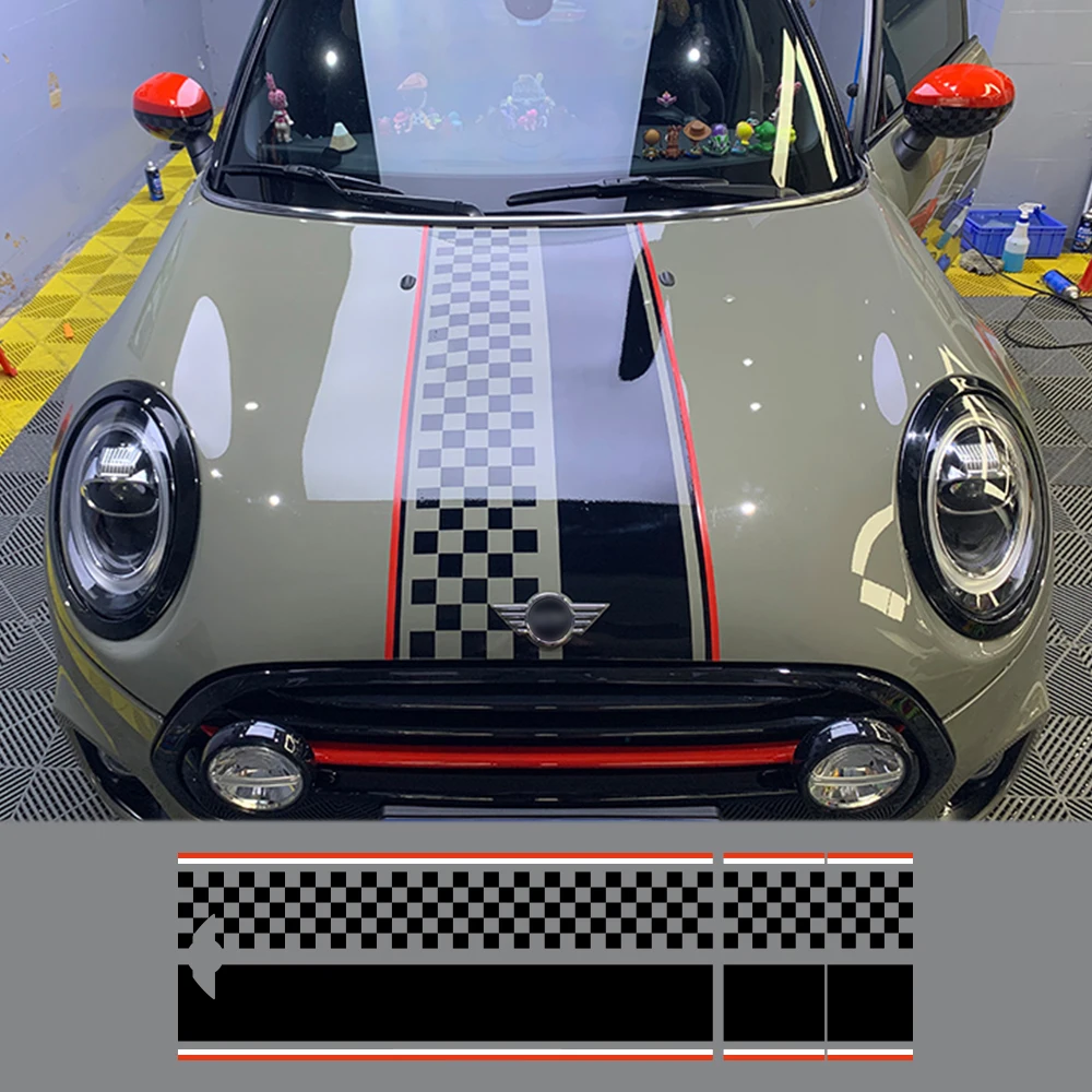 Car Front Hood Rear Trunk Stripe Decal Stickers Exterior Decor For MINI ...