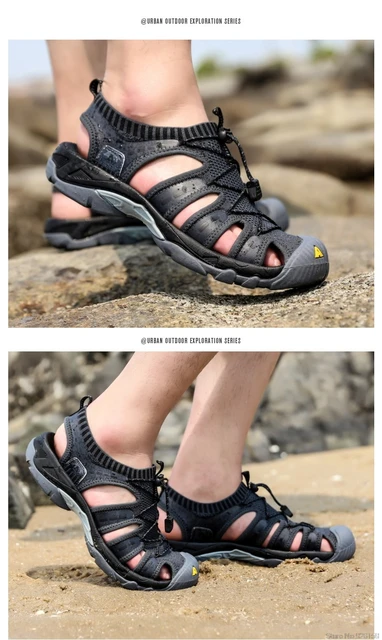 HUMTTO Womens Outdoor Sandals Summer Aqua Water Casual Flat Sandals ...