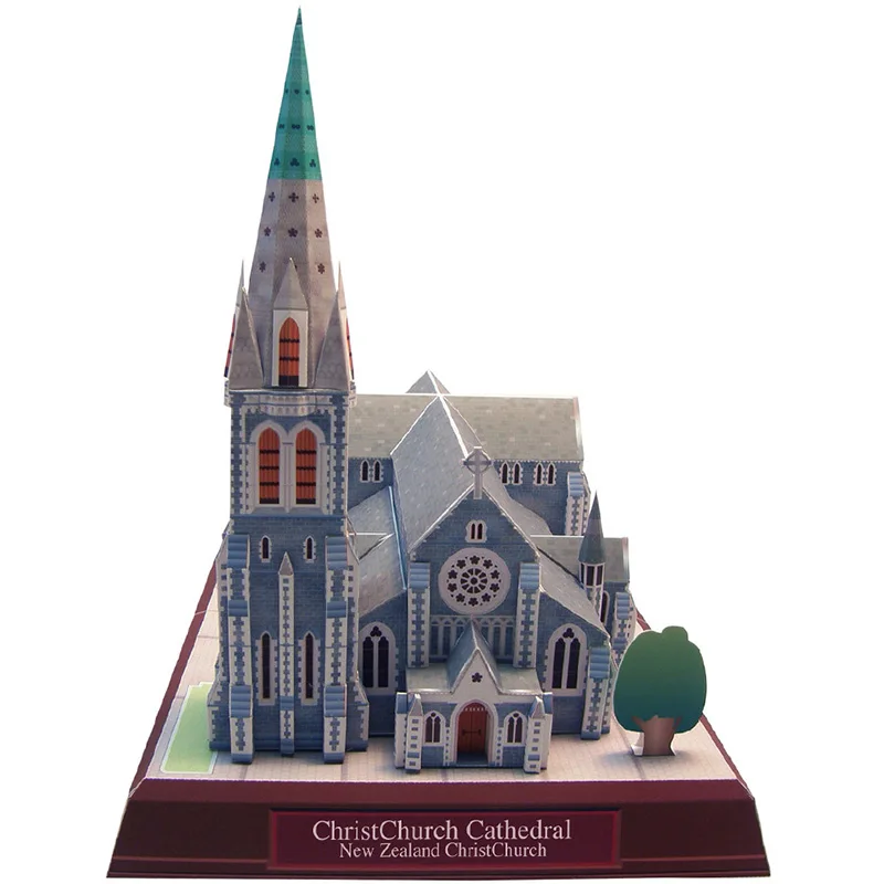 New-Zealand-Christ-Church-Cathedral-3D-Paper-Model-House-Papercraft-DIY ...