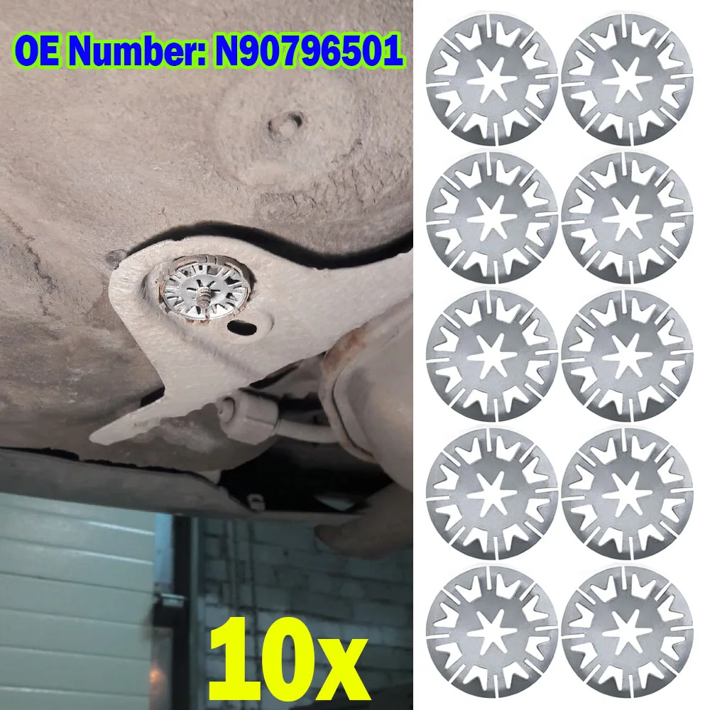 10Pcs-Car-Exhaust-Heat-Shield-Washer-Retainer-Lock-For-VW-T4-T5-Bora ...